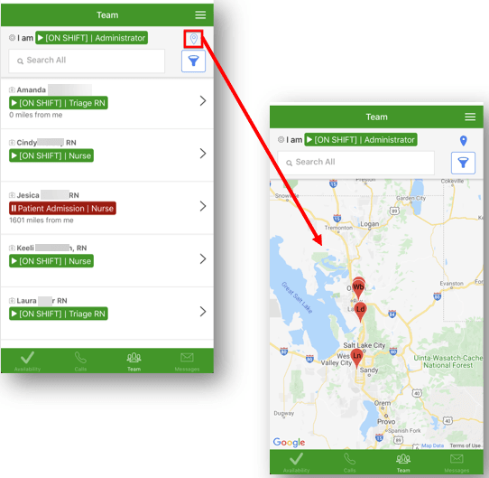 You can zoom into the map by pinching the screen with two fingers.