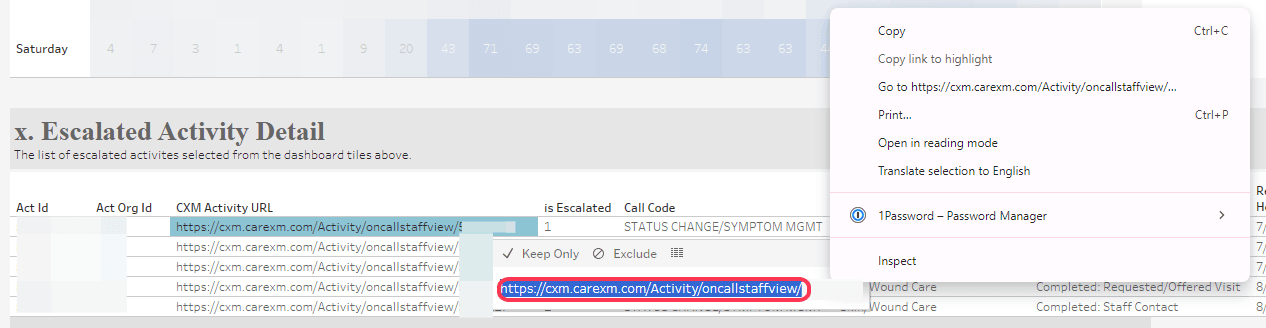 2. Highlight the link from the pop-up, and right click.